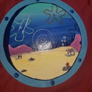 Wall Decor | Spongebob Vinyl Painting | Poshmark
